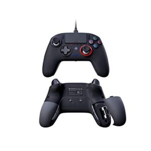 NACON PlayStation 4 Controller - Wired, USB-C, 4 Configurable Shortcut Buttons, Dual Concave Customizable Sticks, LED Player Status Indicator