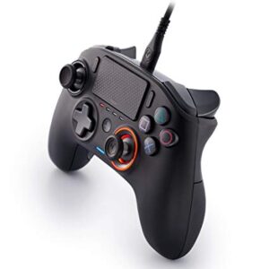 NACON PlayStation 4 Controller - Wired, USB-C, 4 Configurable Shortcut Buttons, Dual Concave Customizable Sticks, LED Player Status Indicator