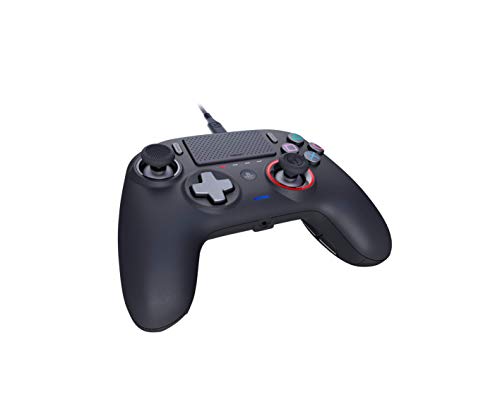 NACON PlayStation 4 Controller - Wired, USB-C, 4 Configurable Shortcut Buttons, Dual Concave Customizable Sticks, LED Player Status Indicator