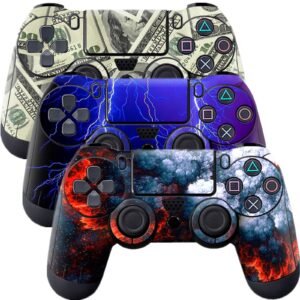 skin for ps4 controller, 3pcs whole body vinyl decal cover sticker for playstation 4 controller (ps4 controller #2)