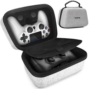 ps5 ps4 switch pro controller case, game controller carrying travel case compatible with ps-5, ps-4, x-box, switch pro and other controllers, protective hard storage case for 2 controllers, grey