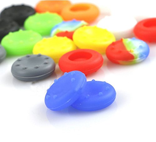 BeautyMood 40pcs Colorful Silicone Accessories Replacement Parts Thumb Grip Cap Cover For PS2, PS3, PS4, PS5, XBox 360, XBox One Controller