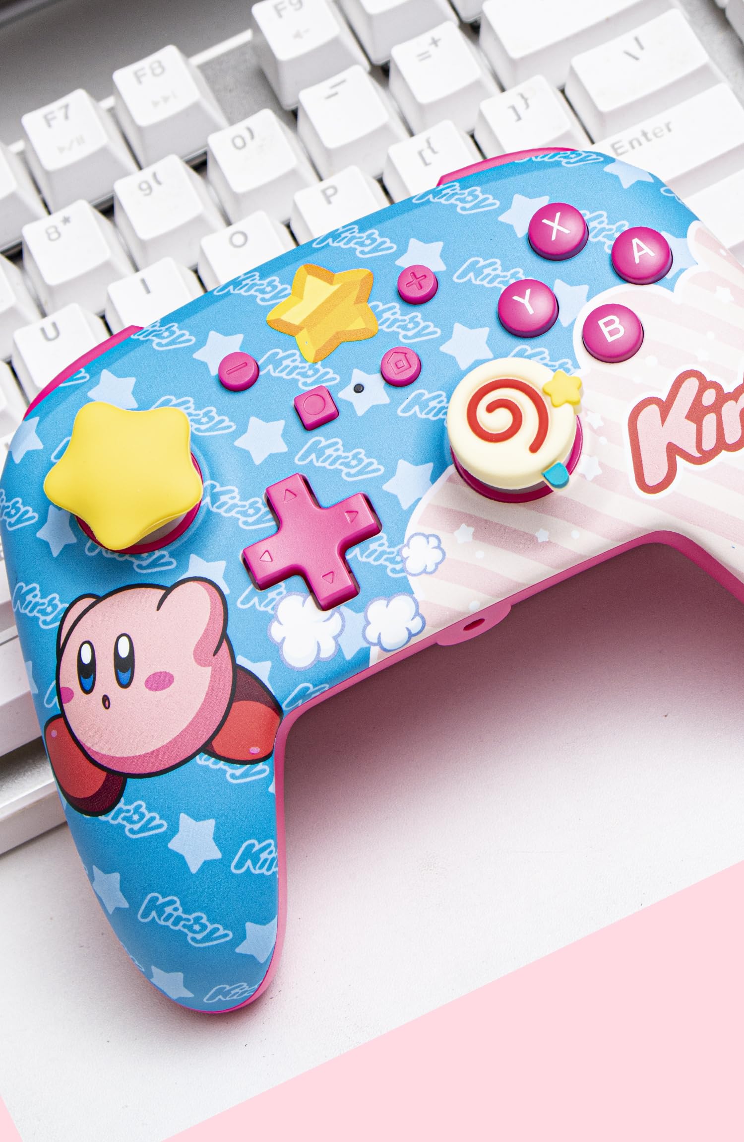 Switch Pro Controller Thumb Grips, Kirby Thumb Grip Caps Compatible with Switch Pro Controller, PS5 Controller, PS4 Controller, Xbox Controller, etc