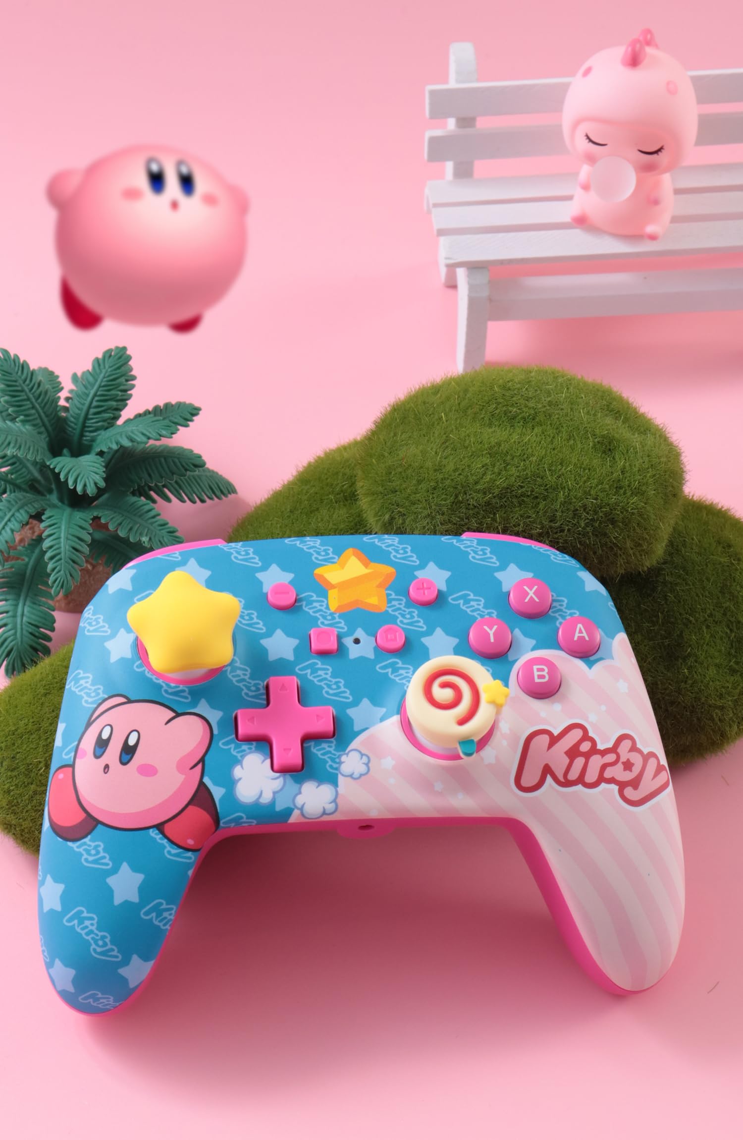 Switch Pro Controller Thumb Grips, Kirby Thumb Grip Caps Compatible with Switch Pro Controller, PS5 Controller, PS4 Controller, Xbox Controller, etc