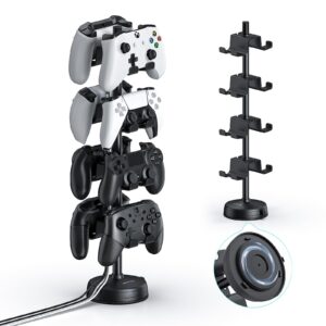 manmuvimo headphone controller storage holder for desk 4 tiers with anti-slip stable suction cup, controller holder, universal gaming desk accessories for ps5/ps4/xbox series/xbox one/switch pro