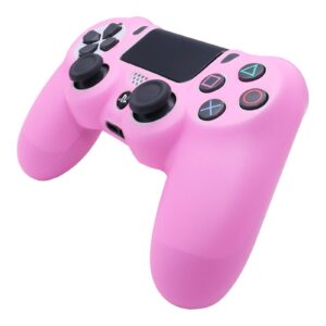 RALAN Pink Controller Skins for PS4, Silicone Controller Cover Skin Protector Compatible with PS4 Slim/PS4 Pro Controller (Pink Pro Thumb Grip x 6,Skull Cap Grip x 2)(Camouflage Pink+White Pink