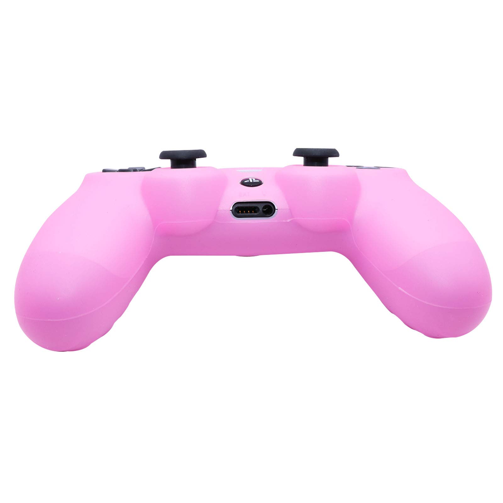 RALAN Pink Controller Skins for PS4, Silicone Controller Cover Skin Protector Compatible with PS4 Slim/PS4 Pro Controller (Pink Pro Thumb Grip x 6,Skull Cap Grip x 2)(Camouflage Pink+White Pink