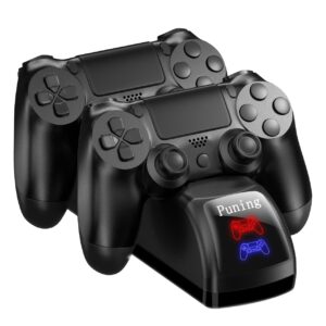 PS4 Controller Charger Dock Station,Puning PS4 Charger Station with USB Charging Cable,Dock Station Compatibility with Playstation 4/PS4 Slim/PS4 Pro Controller