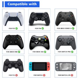 PlayVital Cute Thumb Grip Caps for ps5/4 Controller, Silicone Analog Stick Caps Cover for Xbox Series X/S, Thumbstick Caps for Switch Pro Controller - Cutie Kitty