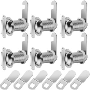 thumb operated offset cam lock, 1-1/8” cylinder fits on 7/8” max door thickness, non-locking replacement lock for rv compartment camper storage, cabinets,drawers (1-1/8 inch 6pack)