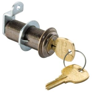 1-3/4" long cylinder lock - antique brass, keyed alike