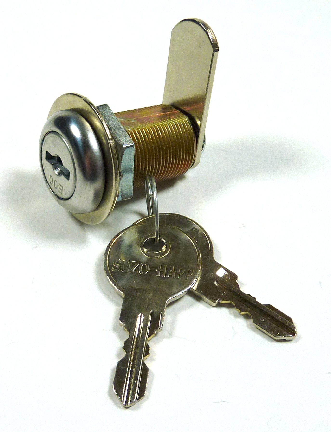 4/Pk 7/8" Cam Lock Double Bitted with 6-Disc Tumbler, Keyed Alike with 2 Keys for Cabinets, Drawers, Pinball Games