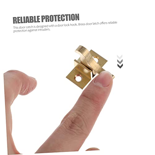 LIGHTAOTAO 4 Sets Automatic Window Latch Cabinet Elbow Window Safety Locks Elbow Catch Brass Elbow Door Elbow Window Device Lock for Cabinet Doors Brass Window Catch Equipment Copper Cupboard