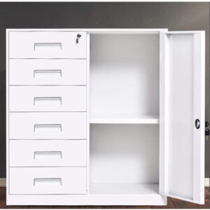 GRFIT File Cabinet Steel File Cabinet Office Data Cabinet Metal Storage Cabinet with Lock Locker with Drawer Filing Cabinets (Color : B)