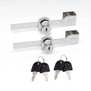 sliding glass door ratchet lock keyed alike with chrome finish for display case showcase cabinet closet (same keys)