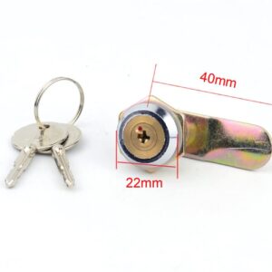 MS403-22 Cabinet Cam Locks Cross Copper Cylinder for Distribution Box Tin Trunk Office File Industrial Lock 2Pcs