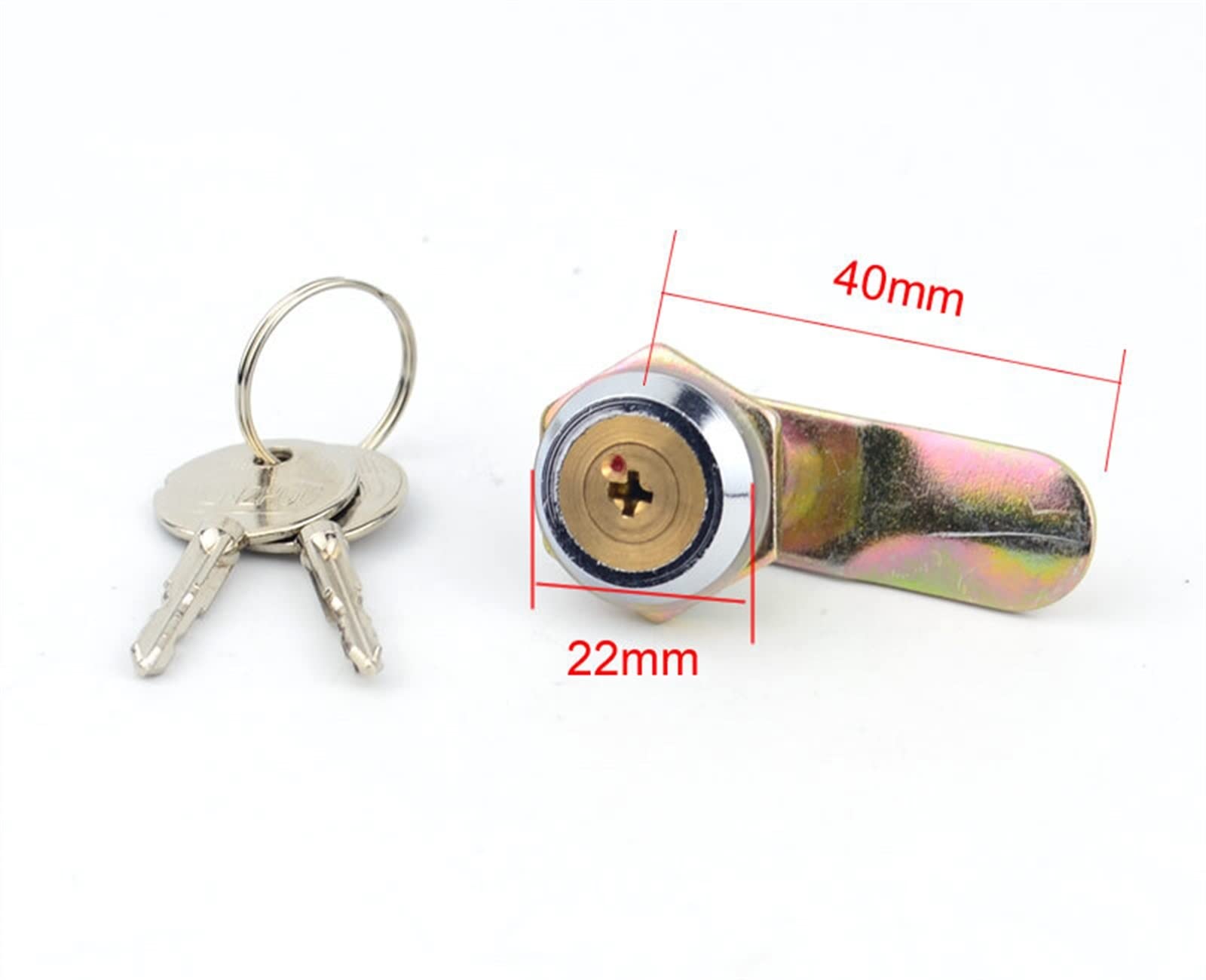 MS403-22 Cabinet Cam Locks Cross Copper Cylinder for Distribution Box Tin Trunk Office File Industrial Lock 2Pcs