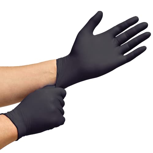 Inspire Black Nitrile Gloves | THE ORIGINAL Quality Black Gloves Disposable Latex Free | 4.5 Medical Gloves Cooking Gloves, Food Prep Gloves Mechanic Gloves Disposable Gloves Cleaning Gloves, Tattoo