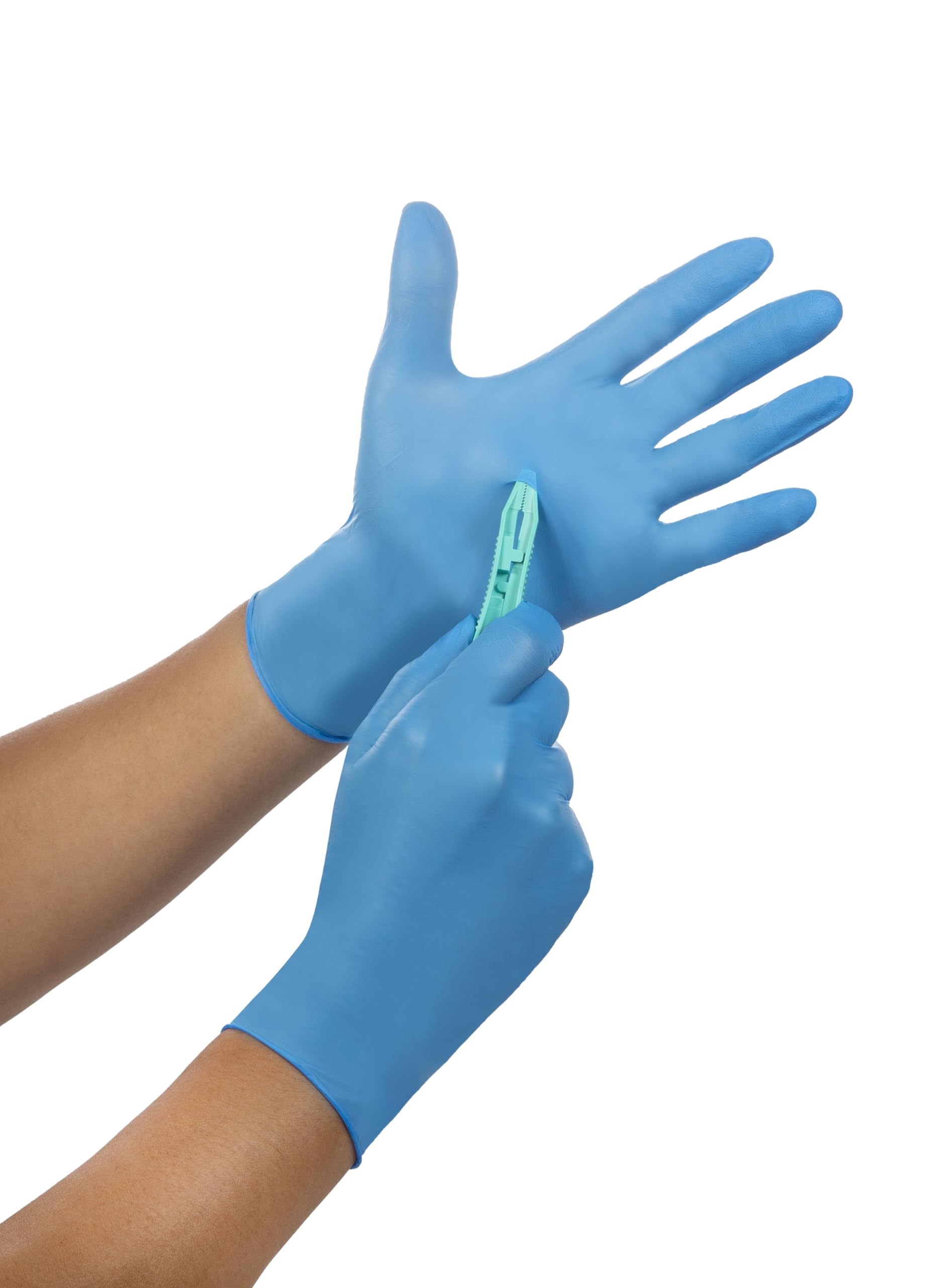 MICROFLEX 10-733 Daily Defense Disposable Rubber Gloves for Cleaning, Food Prep, First Aid - Medium, Blue (Box of 100)