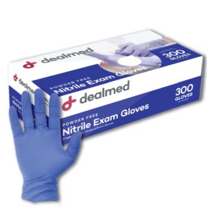 Dealmed Nitrile Medical Grade Exam Gloves, 3.0 mm, Latex Free, Disposable Gloves for Hospitals, Law Enforcement, First Response, Blue (Small, 3000 ct.)