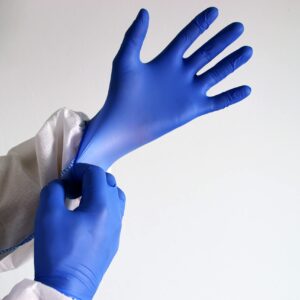 Inspire Nitrile Gloves | THE ORIGINAL Quality Stretch Nitrile Exam Cobalt Blue | Chemical Resistant Gloves | 4.5 Gloves