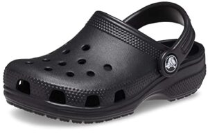 crocs kids' classic clog , black/black, 13 little kid