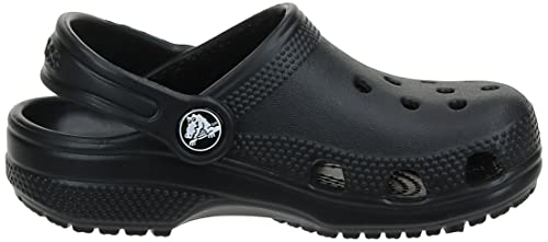 Crocs Kids' Classic Clog , Black/Black, 13 Little Kid