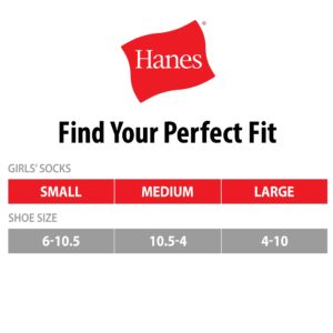 Hanes girls Cool Comfort Ankle Multipack fashion liner socks, Banded Assorted, Medium US