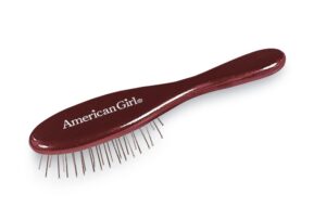 american girl 18-inch doll accessories doll brush with sturdy wooden handle and wire bristles, for ages 8+