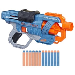 nerf elite 2.0 commander rd-6 dart blaster, 12 darts, 6-dart rotating drum, outdoor toys, ages 8 and up