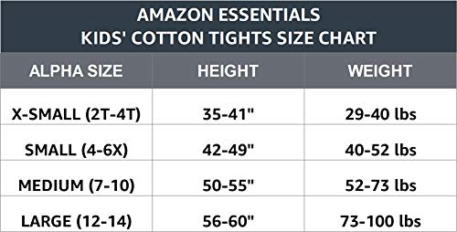 Amazon Essentials Girls' Cotton Tights, Pack of 3, White/Pink/Black, Small