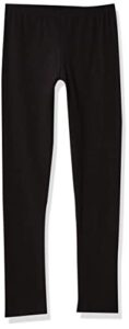 hanes little girls' leggings (pack of 3), ebony, small