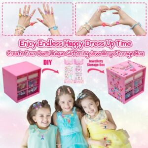 BEKALERZ Jewelry Toys-for-Girls,Toddler Girls Toys Age 6-8,Lovely Rings Kids-Toys for 3 4 5 6 7 8 9 10 Year Old Girls,Play Jewelry Princess Toys for Dress Up,Easter Birthday Unicorns-Gifts-for-Girls