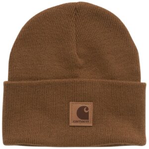 carhartt unisex kids' knit beanie watch hat, brown classic