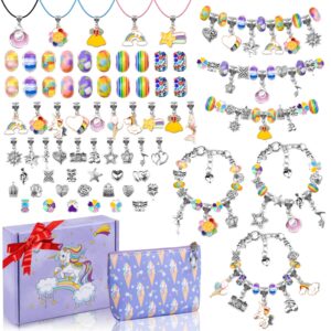 anicco jewelry making kit for girls age 8-12, with pendant charms, bracelets and necklace for diy crafts and gifts