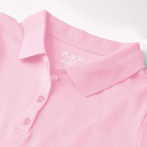 The Children's Place girls Uniform Pique Polo Shirt, Sparkle Pink, 7 8 US