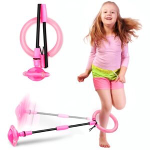 hewog skip ball, portable foldable colorful flash wheel swing ball, kids toys for girls & boys for skip it, sports fitness toys for kids & adults. gifts for mom women & girls toys age 5-10 years