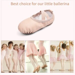 Stelle Girls Ballet Shoes Boys Toddler Soft Leather Dance Slippers for Toddler/Little Kid/Big Kid(Ballet Pink,9MT)