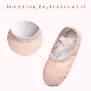 Stelle Girls Ballet Shoes Boys Toddler Soft Leather Dance Slippers for Toddler/Little Kid/Big Kid(Ballet Pink,9MT)