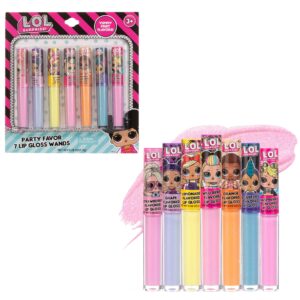 l.o.l surprise 7-pack lip gloss for girls, lol lip gloss