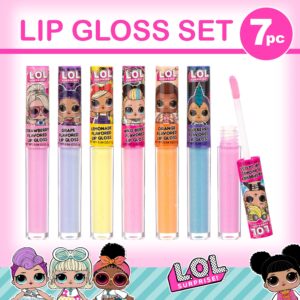 L.O.L Surprise 7-Pack Lip Gloss for Girls, Lol Lip Gloss