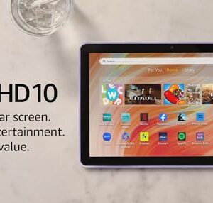 Amazon Fire HD 10 tablet, built for relaxation, 10.1" vibrant Full HD screen, octa-core processor, 3 GB RAM, latest model (2023 release), 32 GB, Lilac