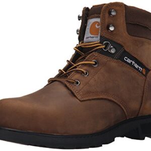 Carhartt Men's Traditional Welt 6" Steel Toe Work Boot Construction, Crazy Horse Brown Oil Tanned, 11