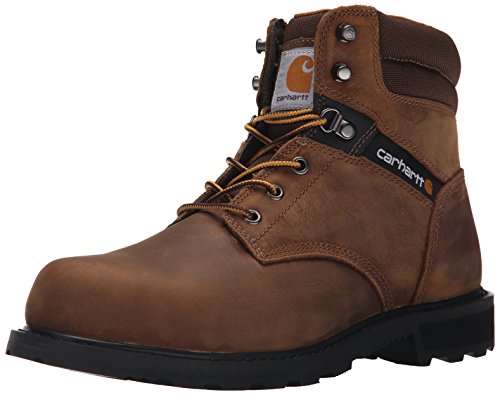 Carhartt Men's Traditional Welt 6" Steel Toe Work Boot Construction, Crazy Horse Brown Oil Tanned, 11