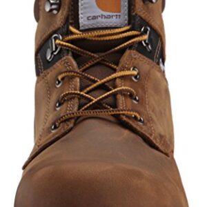 Carhartt Men's Traditional Welt 6" Steel Toe Work Boot Construction, Crazy Horse Brown Oil Tanned, 11