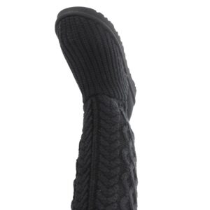 UGG Women's Classic Cardi Cabled Knit Boot, Black, 10