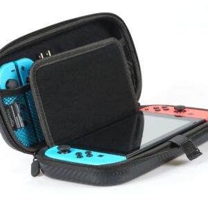 Amazon Basics Carrying Case for Nintendo Switch Console and Accessories - 10 x 2 x 5 Inches, Black