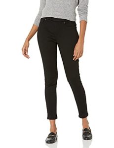 amazon essentials women's stretch pull-on jegging (available in plus size), black, 0 short