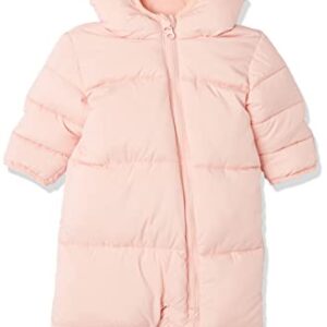 Amazon Essentials Unisex Babies' Puffer Bunting Suit, Blush, 18 Months