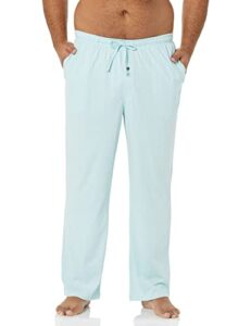 amazon essentials men's knit pajama pant, light blue, large